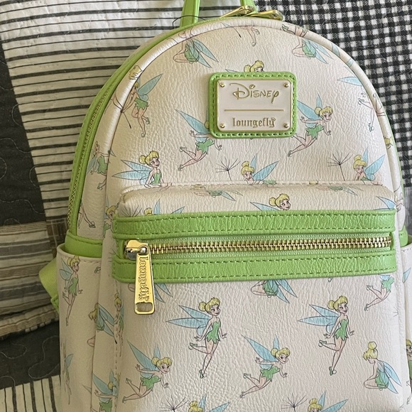 Loungefly | Bags | Loungefly Tinkerbell Kids Backpack Cream And Green ...